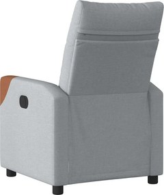 Elektrické polohovací křeslo světle šedé textil 3323990