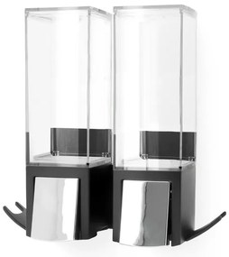 Dávkovač mýdla Compactor Edge, 2 x 500 ml, černá