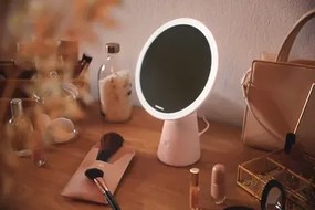 Philips Mirror růžová / Stolní lampička se zrcadlem / USB / 3000-5000K