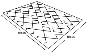 Venkovní koberec, oboustranný, 180x120 cm, hnědá