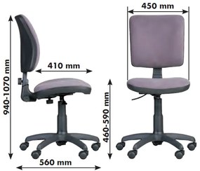 Pracovní židle Milano II, modrá