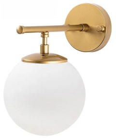 Nástěnná lampa Roe zlatá/bílá