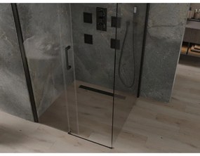 Mexen Omega sprchový kout 100x100cm, 8mm sklo, černý profil-čiré sklo, 825-100-100-70-00
