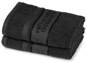 4Home Bamboo Premium ručník černá, 50 x 100 cm, sada 2 ks