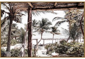XXXLutz OBRAZ NA SKLE, pláž a moře, 120/80 cm Monee - Skleněné obrazy - 0030540083