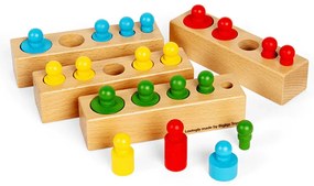 Bigjigs Toys Motorická vkládačka bloky 24 dílků