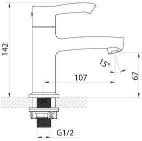 Sapho - Umyvadlová baterie SMALL 14 cm lesklý chrom