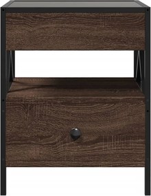 Noční stolek s Infinity LED hnědý dub 40 x 40 x 51 cm 3284105