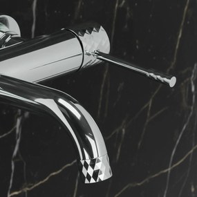 Rea Lungo Diamond, vanová baterie s ruční sprchovou soupravou, chromová, REA-B6447