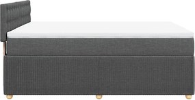 Box spring postel s matrací tmavě šedá 140x200 cm textil 3287494