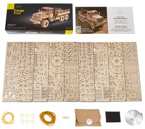 Ugears 3D dřevěné mechanické puzzle Nákladní auto CARGO