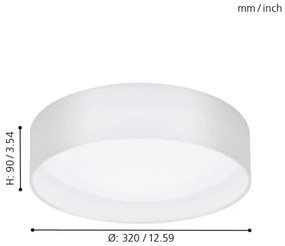 Eglo 31588 - LED stropní svítidlo PASTERI 1xLED/11W/230V
