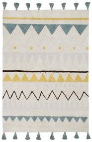 Lorena Canals koberce Přírodní koberec, ručně tkaný Azteca Natural-Vintage Blue Rozměry koberců: 120x160