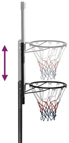 vidaXL Basketbalový koš s průhlednou deskou 280–350 cm polykarbonát