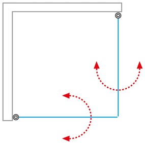 Roth Limaya Line čtvercový sprchový kout 100 x 100 x 196 cm brillant transparent LYE2/1000_LYE2/1000 Koupelny Bernold