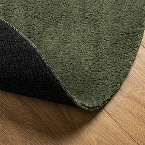 Koberec HUARTE krátký vlas měkký a pratelný lesní zeleň Ø 120cm - Default Title