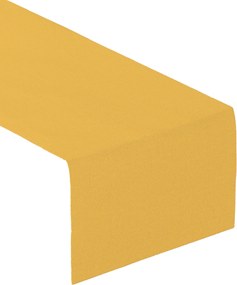 Stolní běhoun barva žlutá látka pletený vzor, zatemňovací