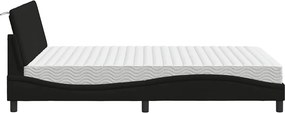 Postel s matrací Hanko černá 140 x 190 cm textil 3310526