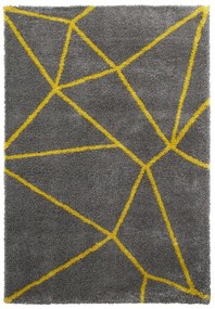 Šedo-žlutý koberec Think Rugs Royal Nomadic Grey & Yellow, 120 x 170 cm