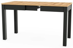 SZYNAKA Trendline Jídelní stůl rozkládací - ORION 3, 100/130/160x60, dub craft/matná černá