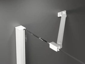 Mexen Velar Duo, posuvné dveře do otvoru 150x200 cm, 8mm čiré sklo, bílá, 871-150-000-02-20