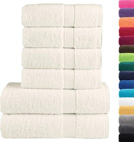 6dílná sada ručníků Premium SOLUND krémová 600 g/m² 137567