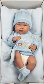 Llorens 84345 NEW BORN CHLAPEČEK - realistická panenka miminko s celov