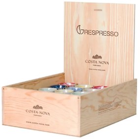 OnaDnes -20% Dřevěný box s 40 barevnými šálky na espresso COSTA NOVA GRESPRESSO 0,1 l