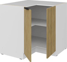 CREMONA bc | dolní skříňka 90x90 DN 2F rohová s policí | 90x90 cm | bílá/cremona