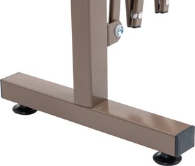 Outsunny nůžková mřížová brána, výsuvná 35-300 cm, ideální pro zahradu, hliník, hnědá, H103,5 cm| Aosom