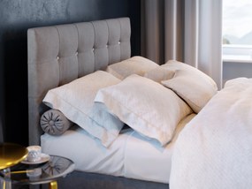 Kontinentální postel 180 cm Karen Comfort (tmavě hnědá) (s matrací a úložným prostorem). 1056016