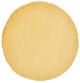 Žlutý koberec Think Rugs Teddy, ⌀ 120 cm