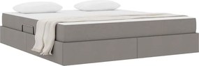 Postel s úložným prostorem a matrací Taupe 180 x 200 cm 3399679