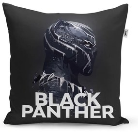 Sablio Polštář BLACK PANTHER z profilu Černý - 60x60 cm