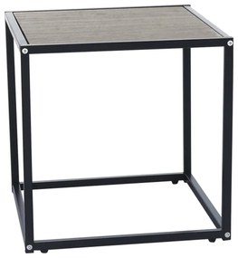 Příruční stolek JAKIM TYP 1 new, 40x40 cm, MDF fólie imitace dub, kov černý lak
