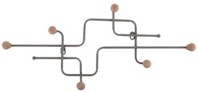 Šedý kovový nástěnný věšák 60,5 cm Metro – PT LIVING