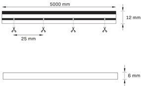 LED Pásek NEON 5 m LED/23W/12V IP65 zelená