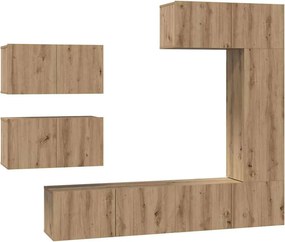 Sestava TV skříněk 6 ks Artisanový dub Kompozitní dřevo 3393248