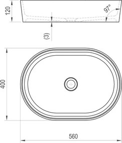 Ravak MOON 2 56 x 40 cm XJN01300002 umyvadlo na desku bez přepadu