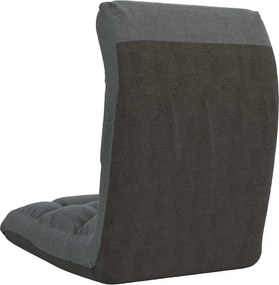 Skládací lenoška na podlahu světle šedá textil 336584