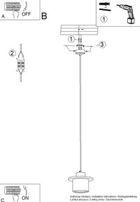 Závěsné svítidlo Mab, 1x betonové/dřevěné stínítko