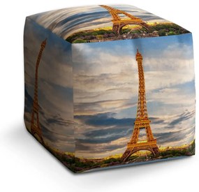 Sablio Taburet Cube Eiffel Tower 3: 40x40x40 cm