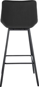 Barová židle Weston samet – černá