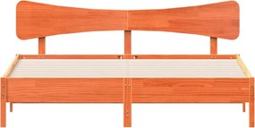 Postel bez matrace voskově hnědá 200 x 200 cm masivní borovice 3328222