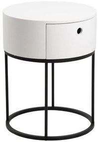 OnaDnes -20% Scandi Bílý dřevěný noční stolek Pulo 40 cm