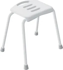 Spirella SITZ sedátko do sprchy bílé / ocel / 48 cm / do 130 kg