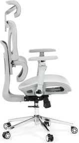 Kancelářská ergonomická židle PORTE — síťovina, šedá