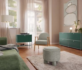 Tchibo - Křeslo s dřevěnou konstrukcí - barva: olivgrün
