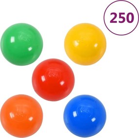 vidaXL Princeznovský stan na hraní s 250 míčky růžový 133 x 140 cm [3107712] Barva: Vícebarevný