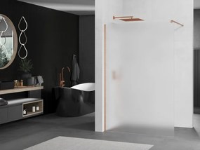 Mexen Kioto, sprchová zástěna Walk-In 100 x 200 cm, 8mm sklo námraza, měděný matný profil, 800-100-101-65-30
